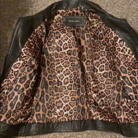 Black Rivet | Jackets & Coats | Black Rivet Genuine Leather Jacket ...